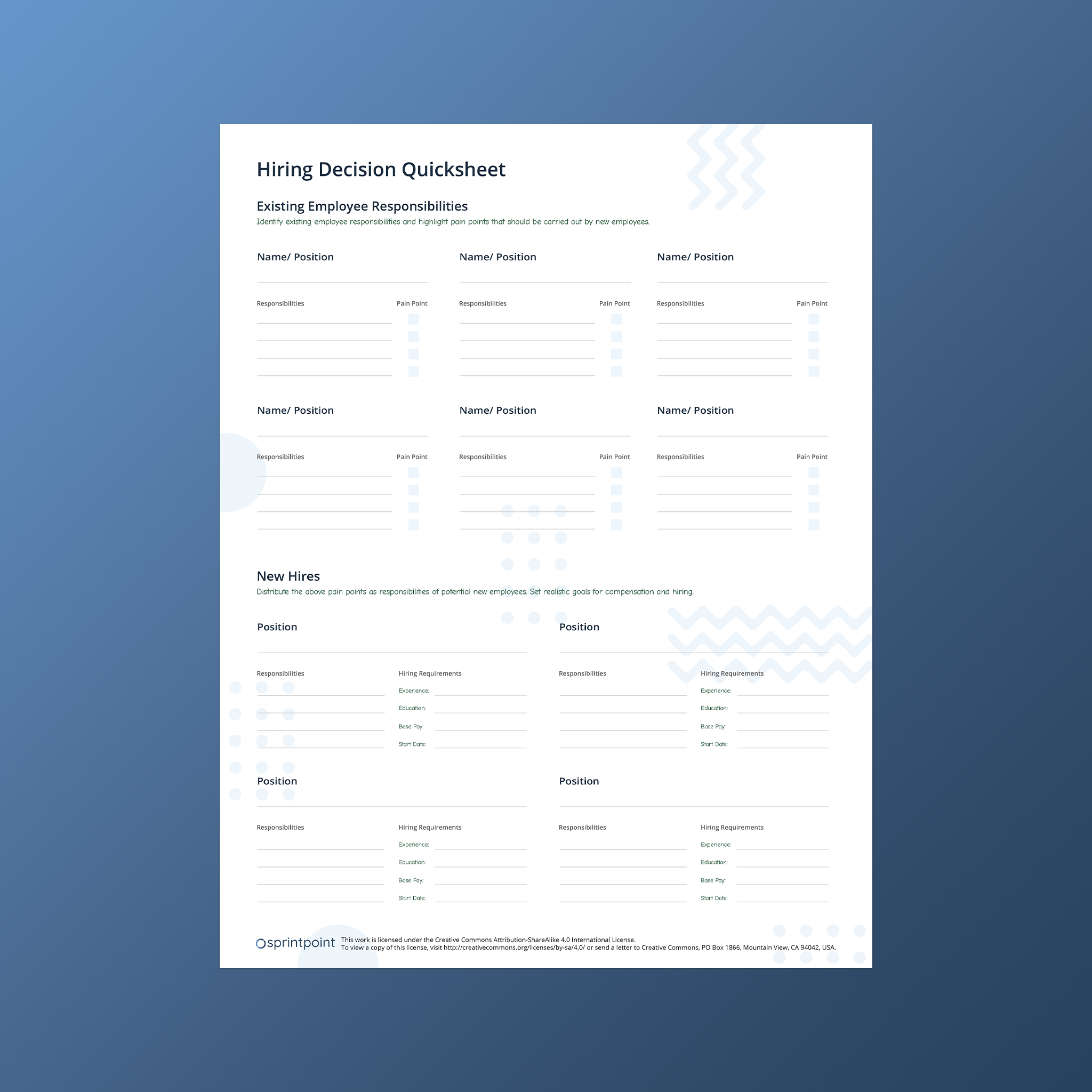 Hiring Decision Quicksheet